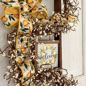 Summer Decor for Porch, Ladder With Small Lemon Sign, Kitchen Decor ...