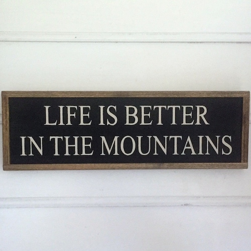 Mountain Sign. Cabin Decor. Mountains. Mountain Decor. Cabin - Etsy