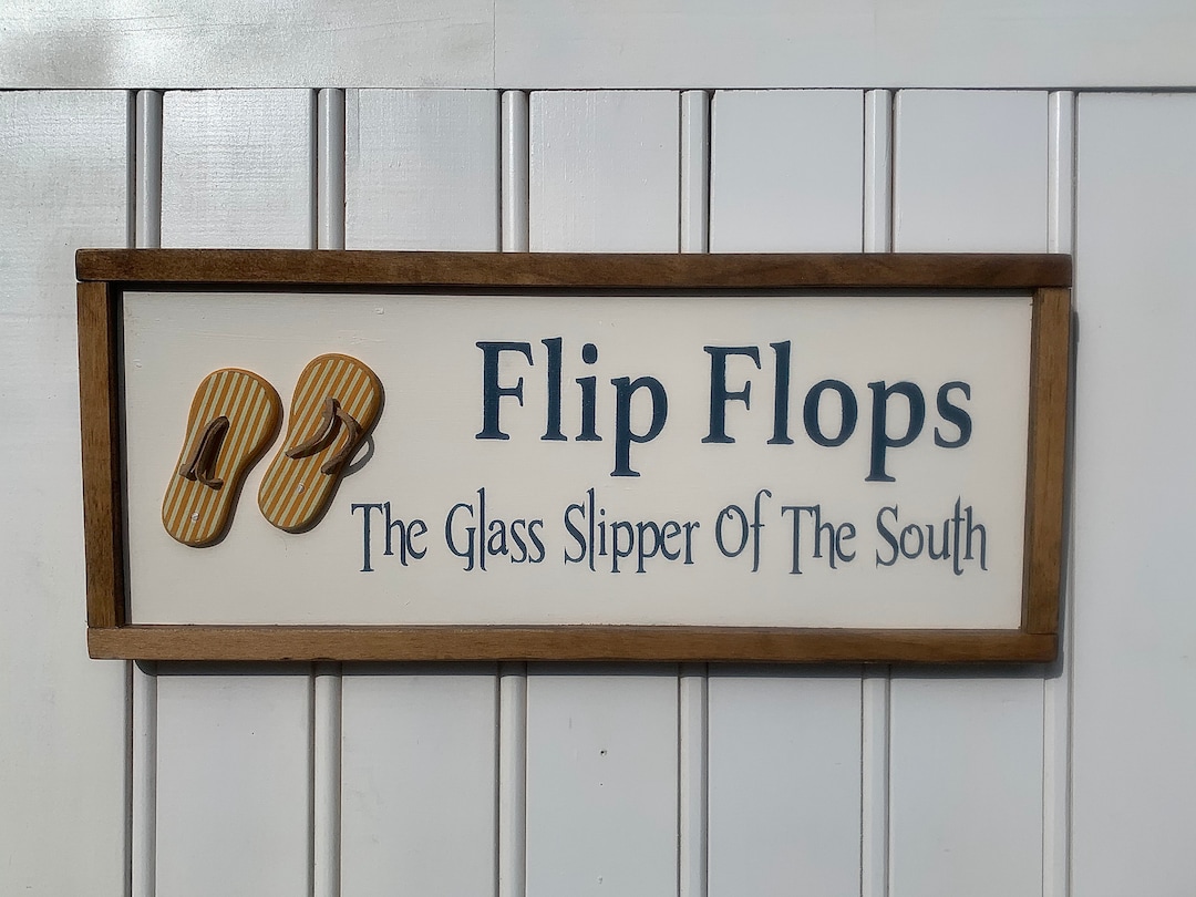 Flip Flop Signs. Coastal Decor. Glass Slipper of the South - Etsy