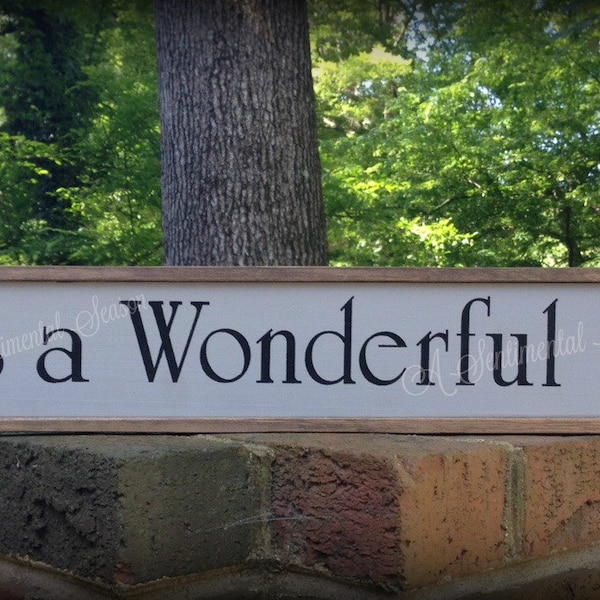 Wonderful Life Sign - Etsy
