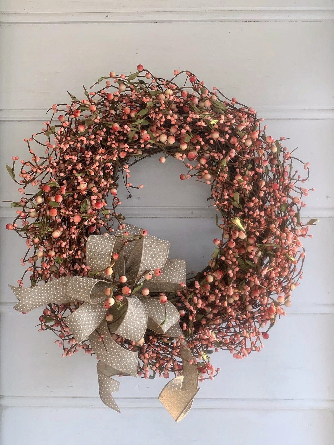 Spring Wreath. Berry Wreath. Summer Wreath. Door Wreath. Housewarming ...
