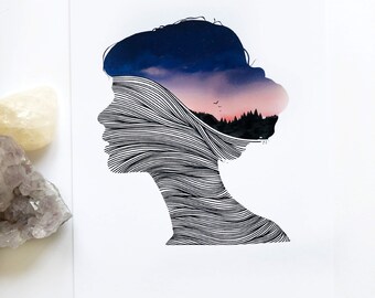 Silhouette art | Etsy