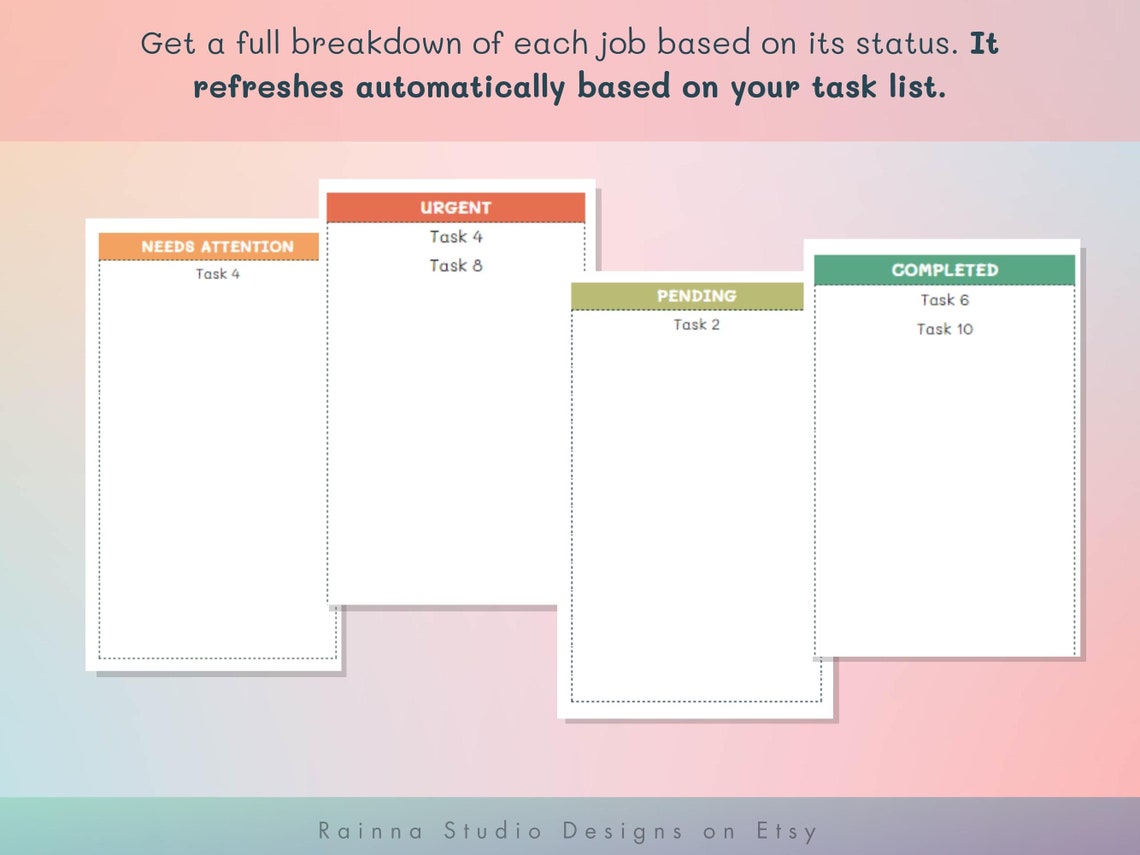 To Do List Template ,time Management & Task Tracker Spreadsheet for ...