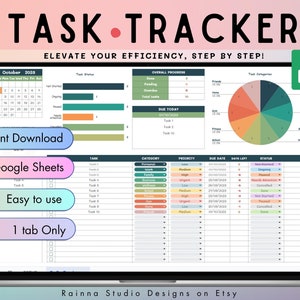 To Do List Spreadsheet, Google Sheets Template,digital Tracker, Task ...