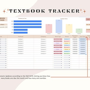 Student Planner | Assignment Tracker | School Spreadsheet| Digital ...