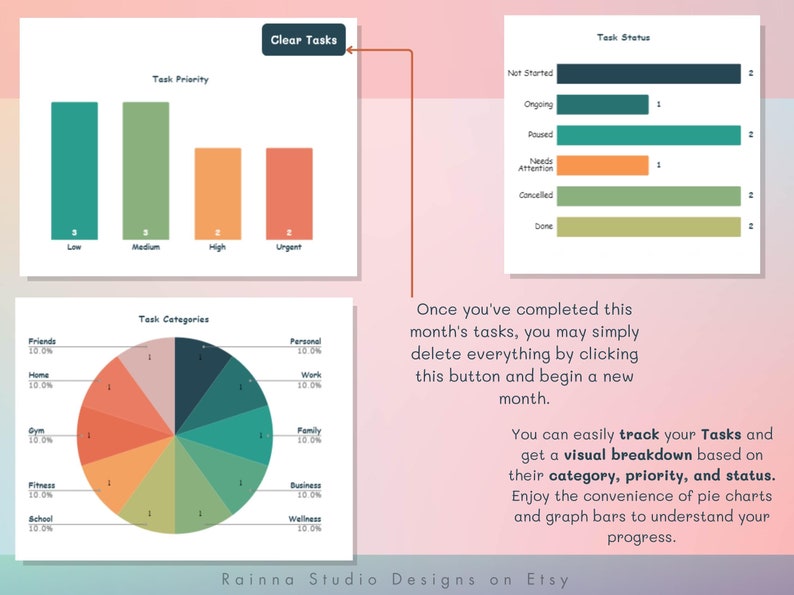 To Do List Template ,time Management & Task Tracker Spreadsheet for ...