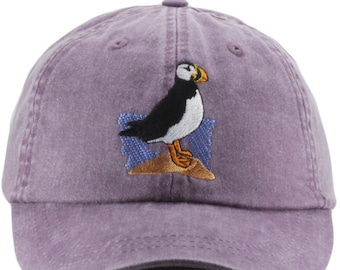 PUFFIN BIRD HAT One Embroidered Women Men Wildlife Baseball Cap Price ...