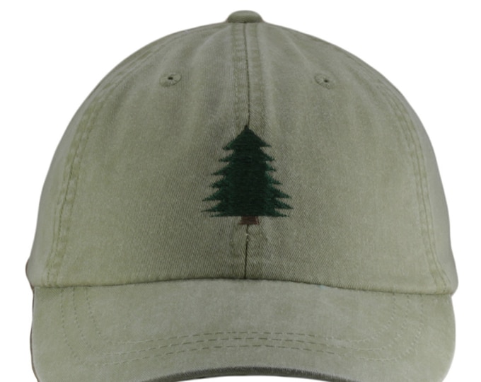 Pine Tree Embroidered Hat, Fishing, Beach, Hiking, Camping, Baseball ...