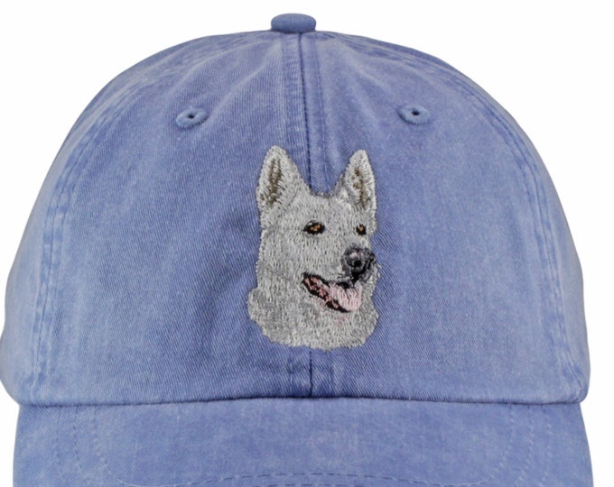 White German Shepherd Embroidered Hat, Baseball Cap, Dog Lover Gift ...