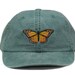Monarch Butterfly embroidered hat baseball cap sun cap