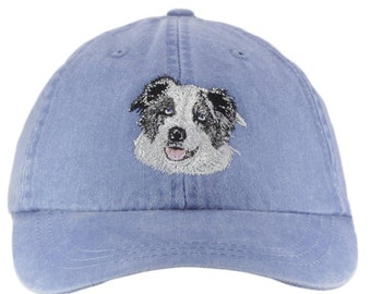 Australian Shepherd Embroidered Hat Baseball Cap Dog Lover | Etsy
