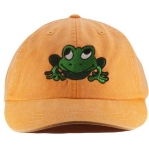 Bullfrog Embroidered Hat, Baseball Cap, Toad, Wildlife, Frog Hat, Dad ...