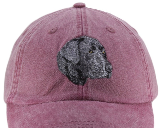 Black Labrador Retriever Embroidered Hat, Baseball Cap, Dog Lover Gift ...
