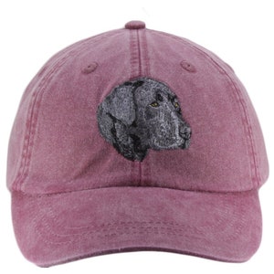 Black Labrador Retriever Embroidered Hat, Baseball Cap, Dog Lover Gift ...