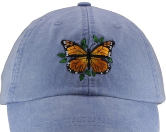 Monarch Butterfly Embroidered Hat Baseball Cap Sun Cap | Etsy