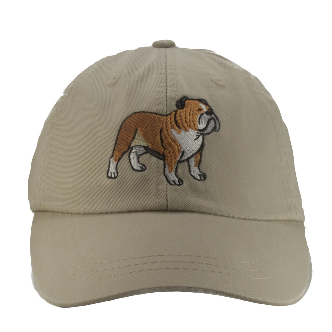 Bulldog Embroidered Low Profile Baseball Dad Hat, Pet Cap, English ...