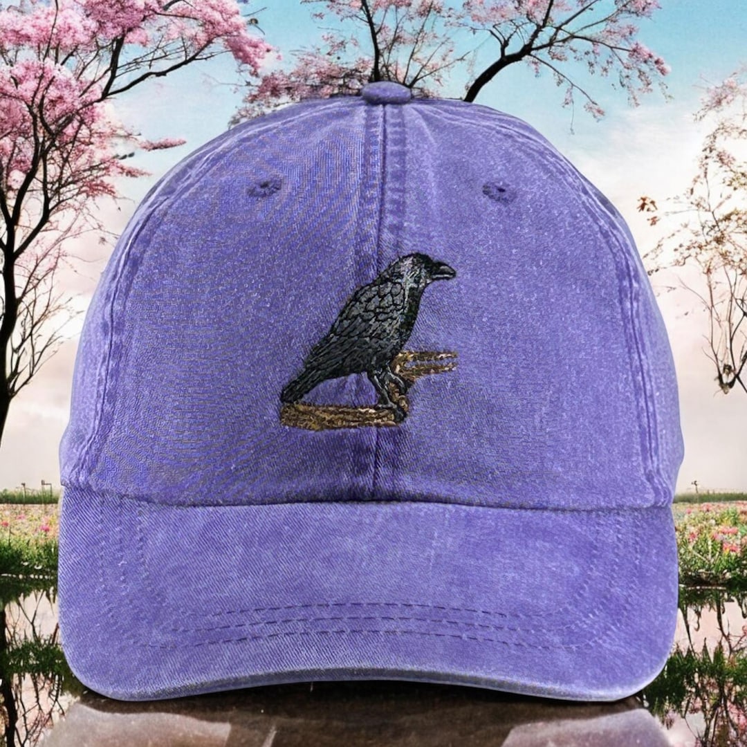 Crow Embroidered Baseball Cap, Adjustable Dad Hat for Men and Women ...