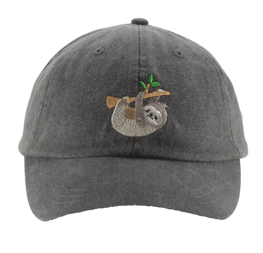 Sloth Embroidered Low Profile Dad Hat, Baseball Mom Cap, Slow Animal ...