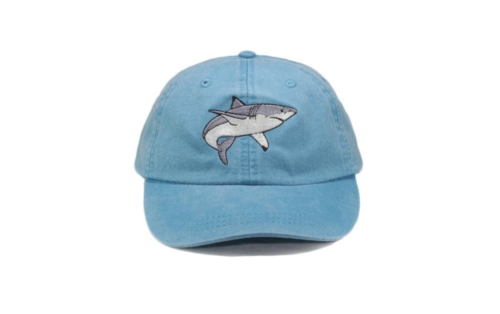 Shark Embroidered Hat Baseball Cap Cap Dad Hat Mom Cap - Etsy