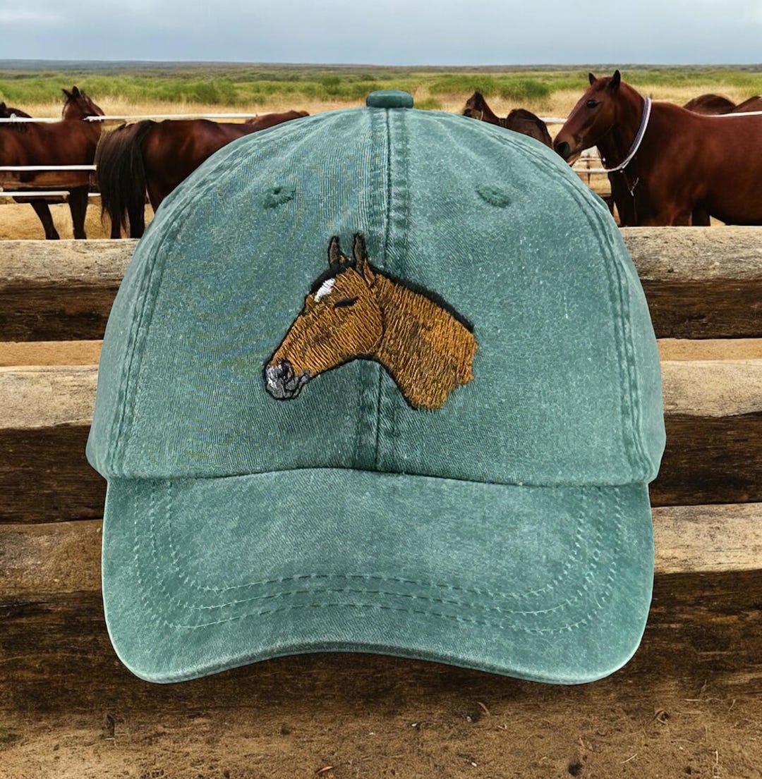Horse Embroidered Low Profile Dad Hat, Baseball Cap, Equestrian Gift ...