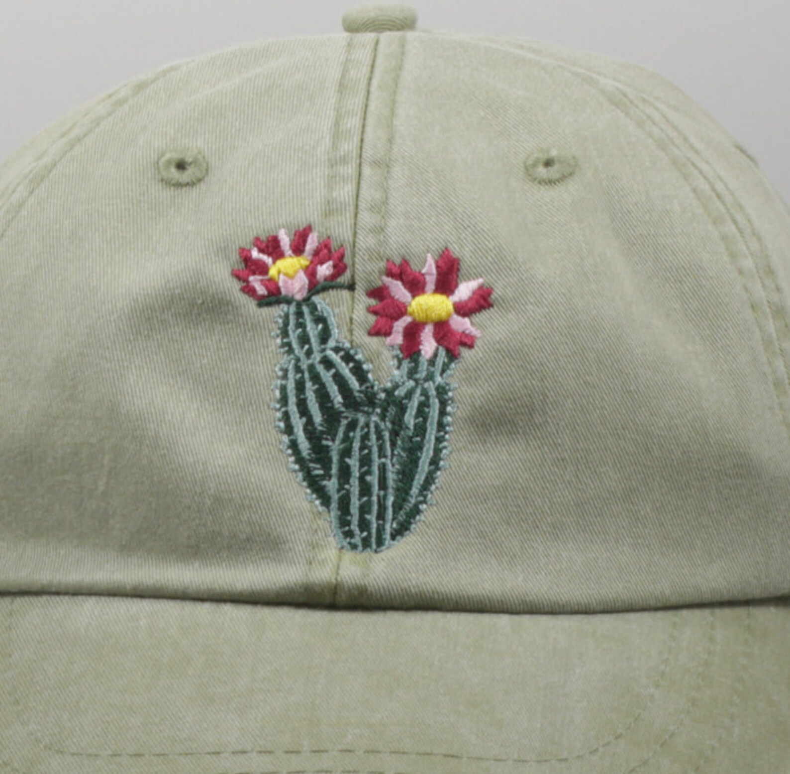 Cactus Embroidered Low Profile Dad Hat, Baseball Cap, Flower, Gardening ...