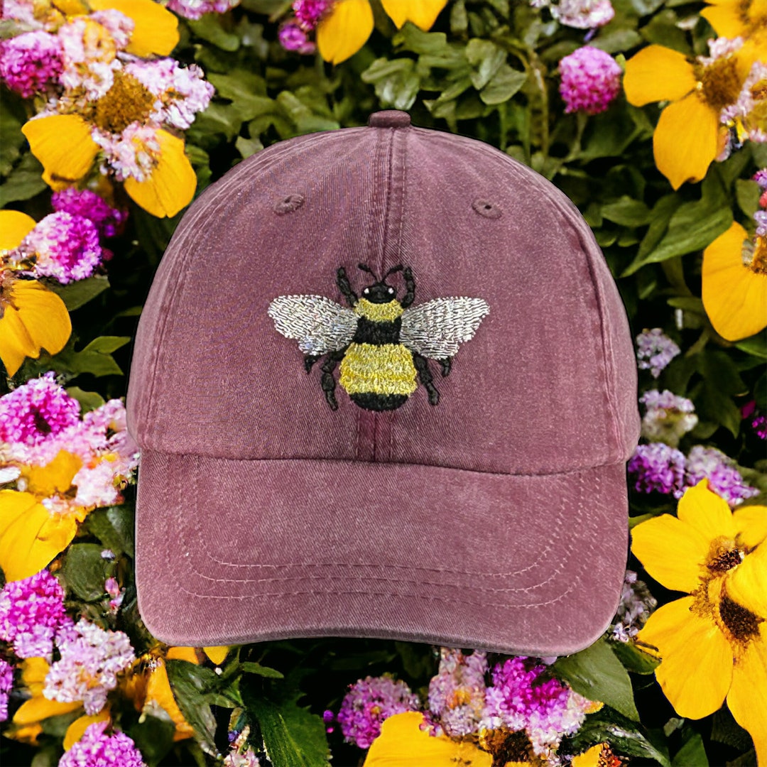Bee Embroidered Low Profile Dad Hat, Baseball Cap, Mom Bad Hair Day ...