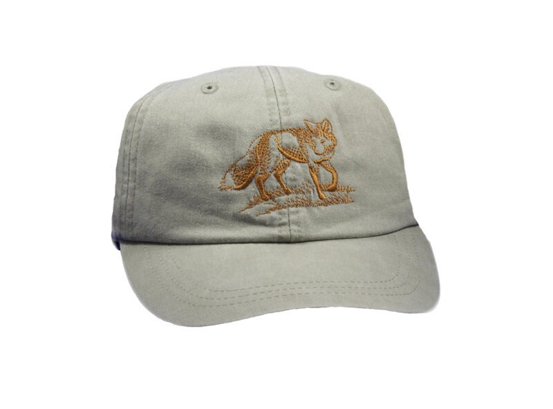 Fox sketch embroidered hat baseball cap red fox cap fox | Etsy