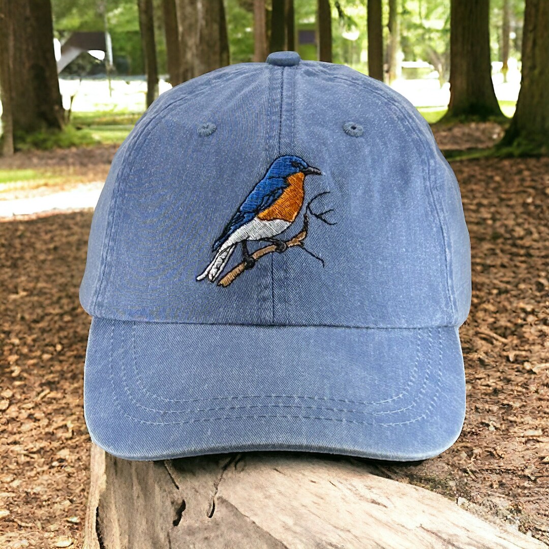 Bluebird Embroidered Baseball Hat, Low Profile Dad Cap, Fits Most ...