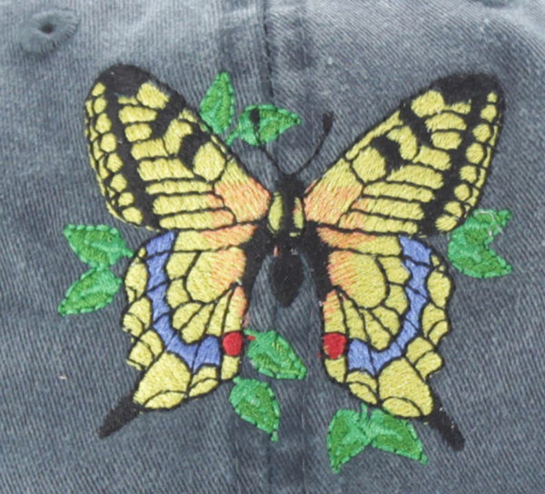 Butterfly Embroidered Hat Baseball Cap Sun Cap Garden Cap - Etsy