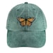 Monarch Butterfly Embroidered Hat, Baseball Cap, Sun Cap, Garden Cap ...