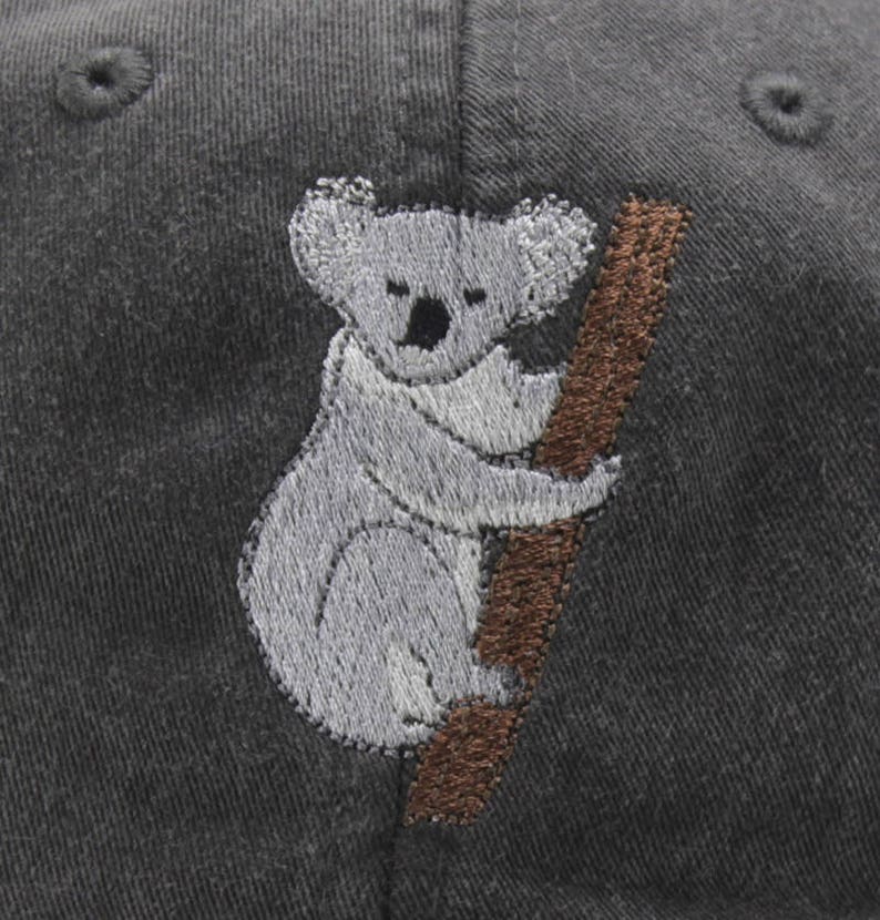 Koala Embroidered Hat, Baseball Cap, Australian Koala Bear, Wildlife ...