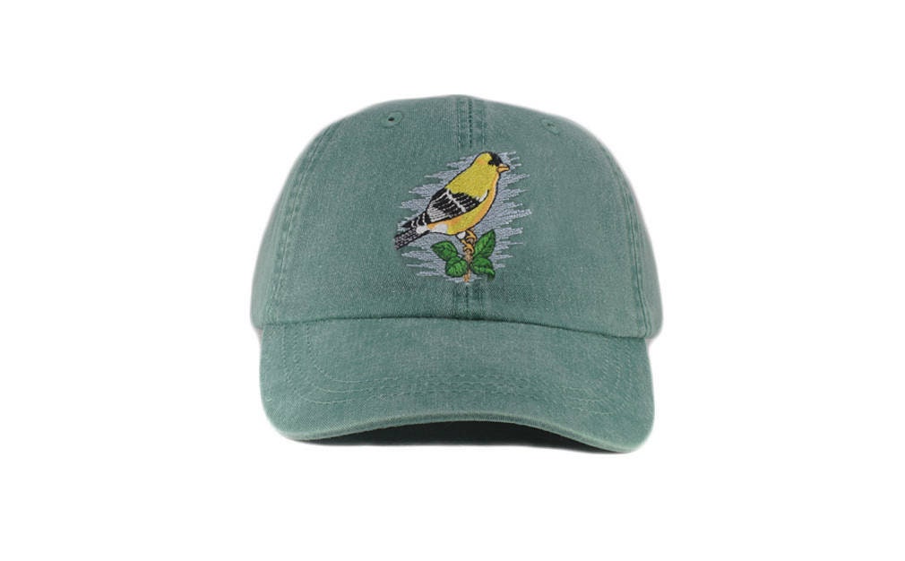 Goldfinch Bird Embroidered Low Profile Dad Hat, Baseball Mom Cap ...