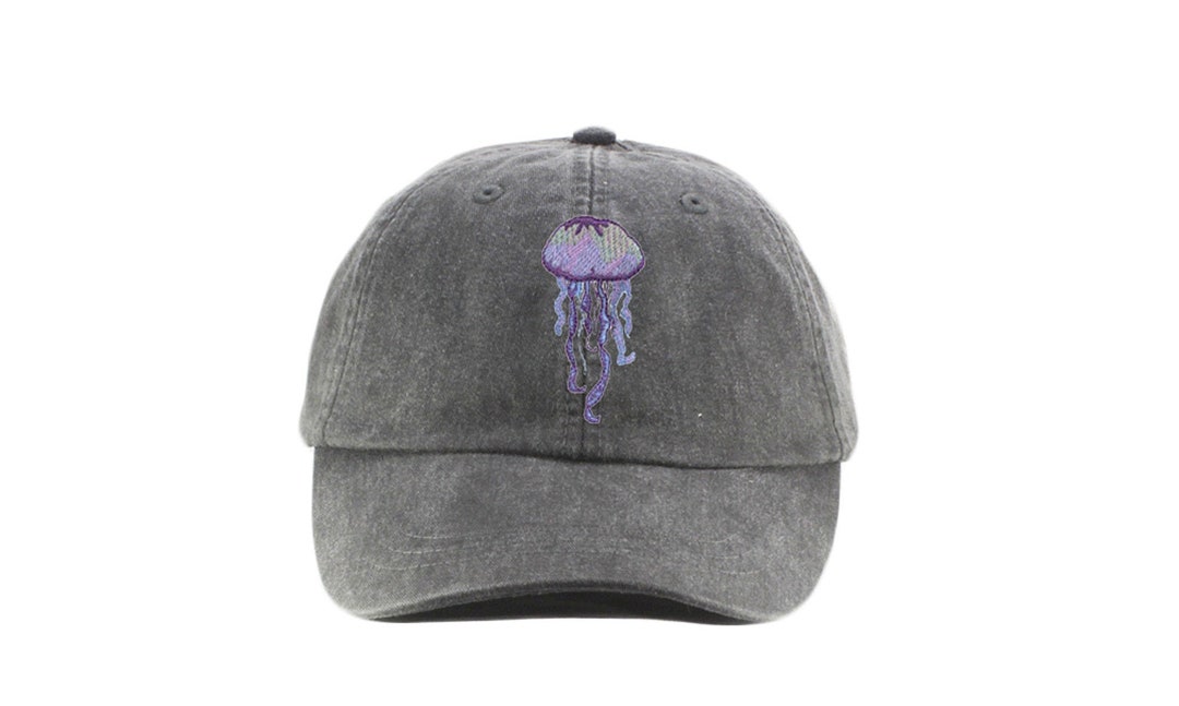Jellyfish Embroidered Hat, Baseball Cap, Cap, Dad Hat, Mom Cap, Fishing ...