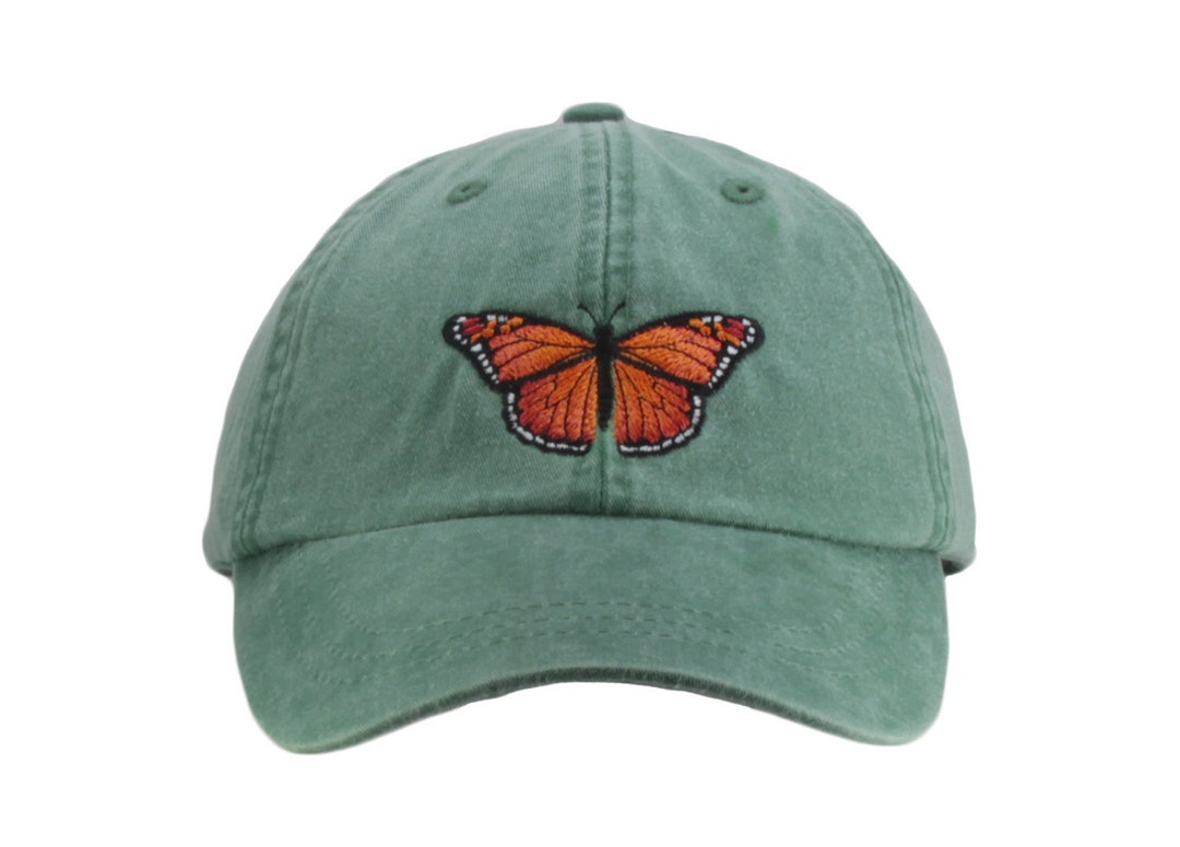 Monarch Butterfly Embroidered Hat Baseball Cap Sun Cap - Etsy