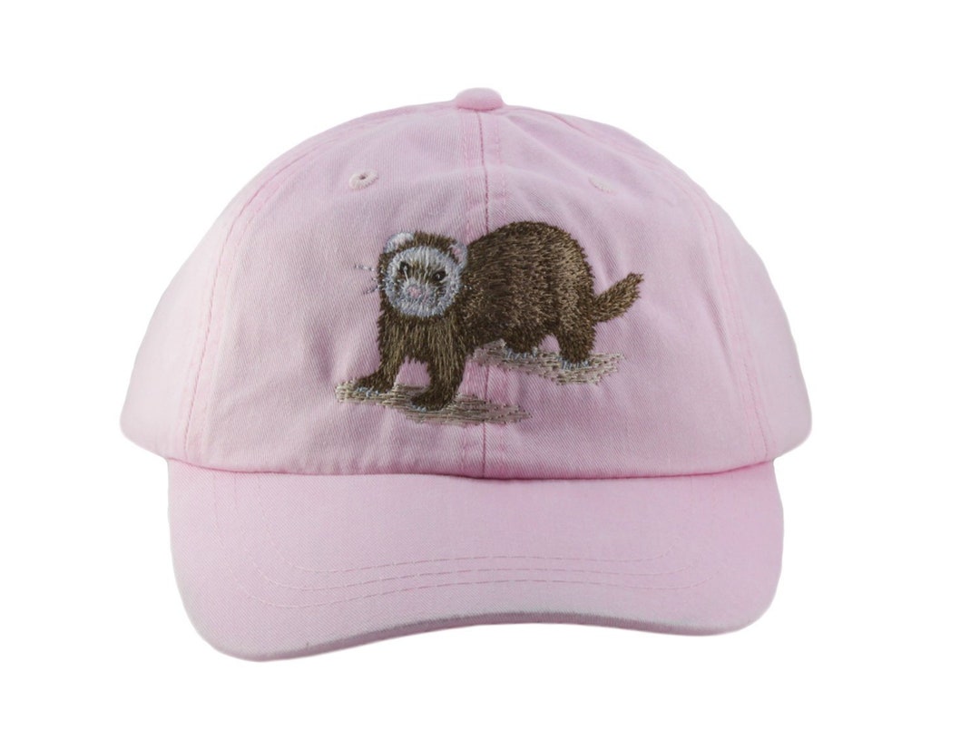 Ferret Embroidered Hat, Baseball Cap, Mom Cap, Dat Hat, Pet Lover, Mom ...