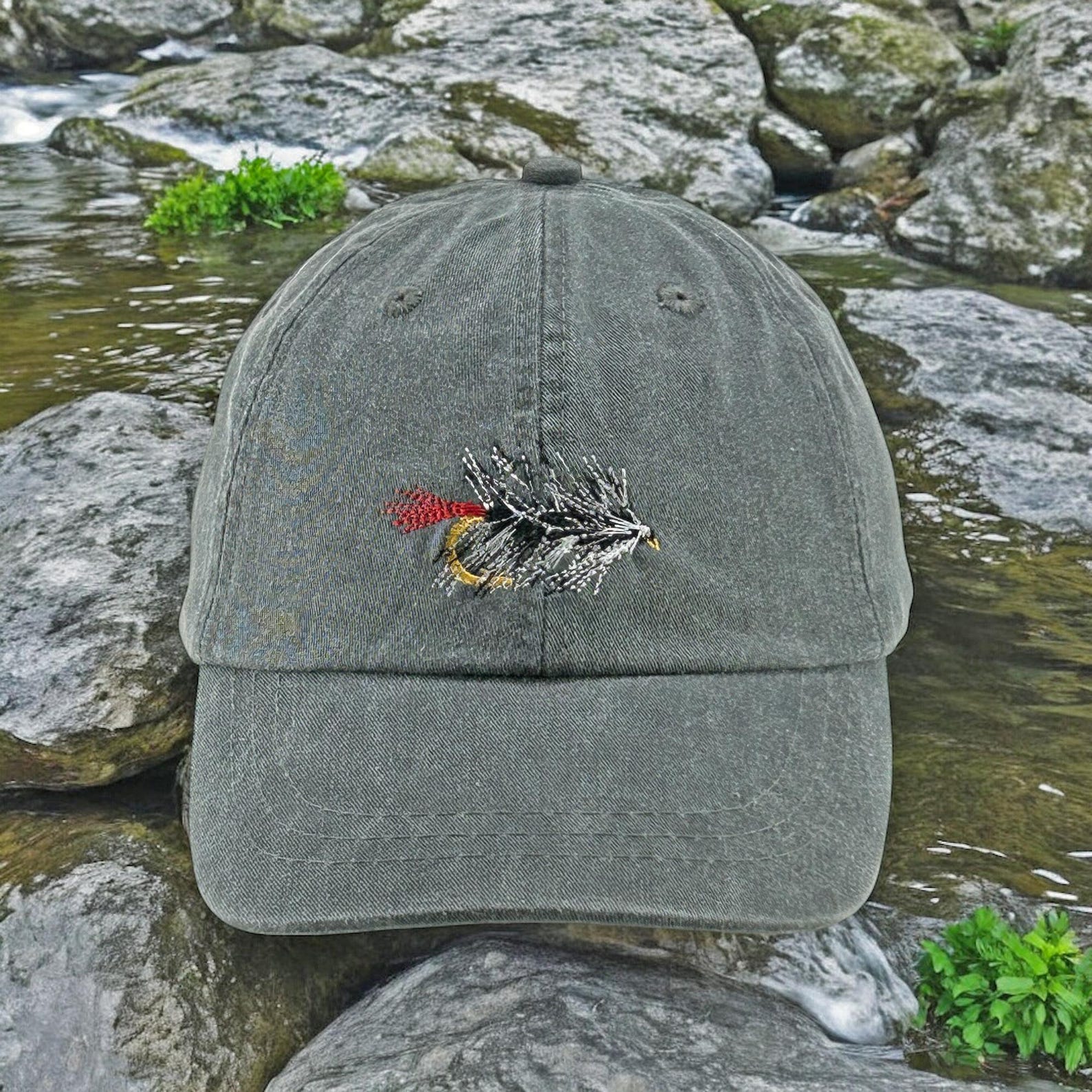 Fly Fishing Embroidered Hat, Baseball Cap, Bass Fisherman Dad Hat, Mom ...