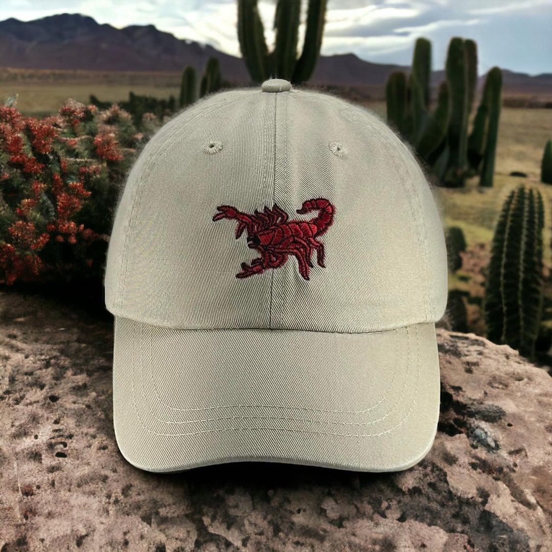 Scorpion Embroidered Low Profile Dad Hat, Unstructured Baseball Cap ...