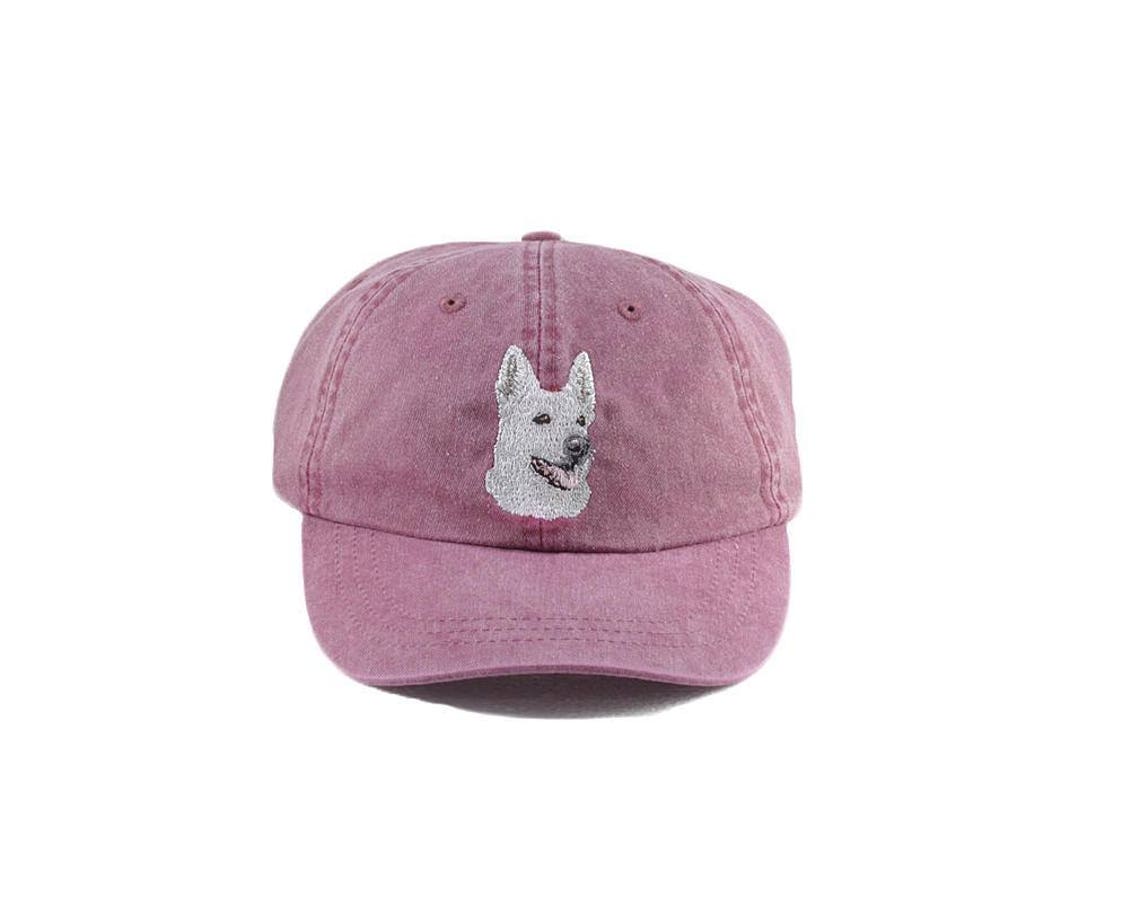 White German Shepherd Embroidered Hat Baseball Cap Dog Lover - Etsy