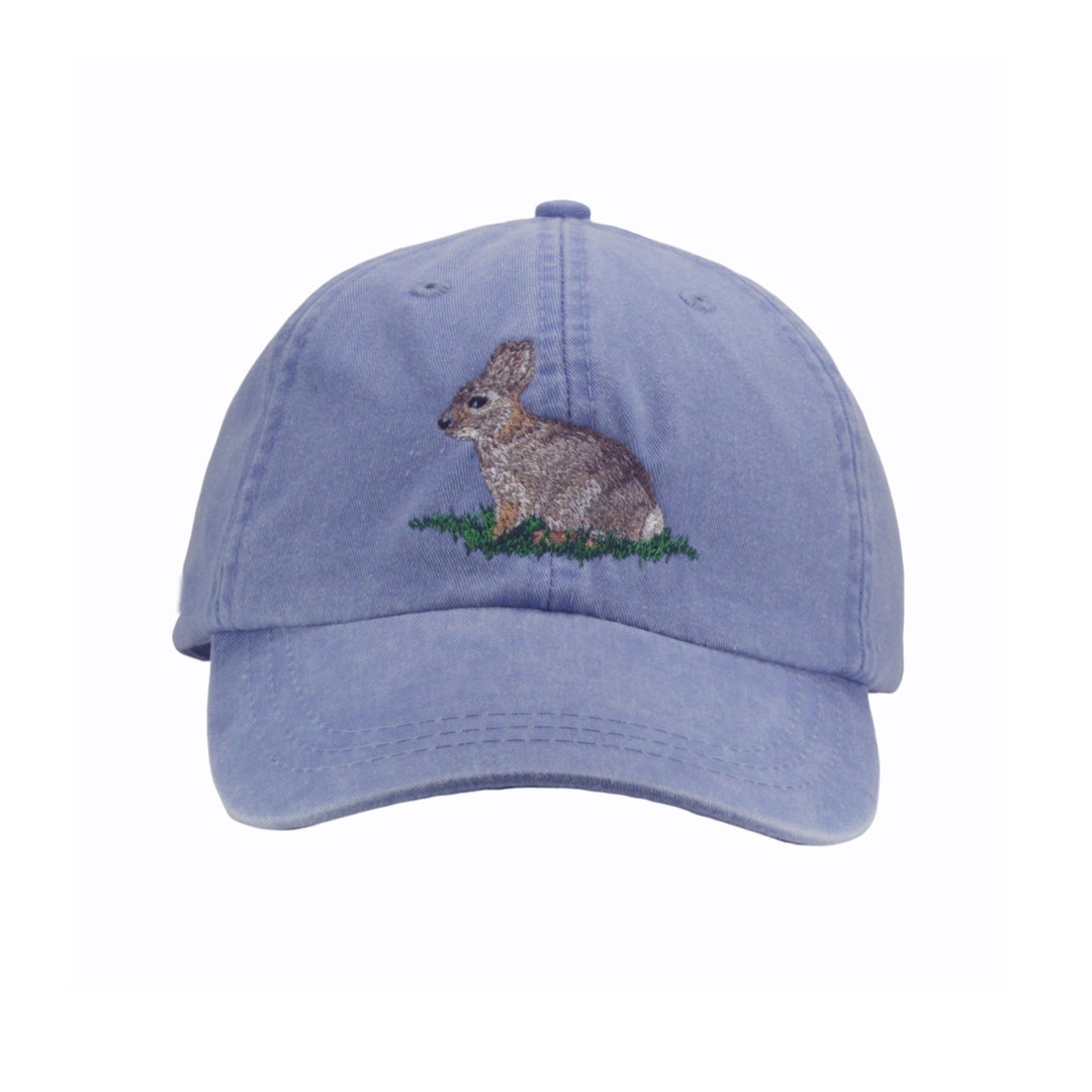 Rabbit Embroidered Hat, Baseball Cap, Wildlife Hare, Cottontail Bunny ...