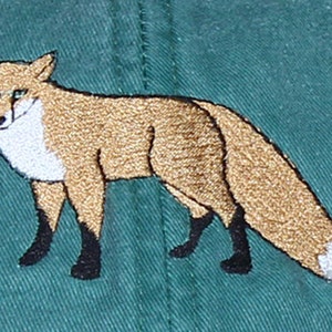 Fox Embroidered Hat, Baseball Cap, Red Fox Cap, Fox Hat, Dad Hat, Mom ...
