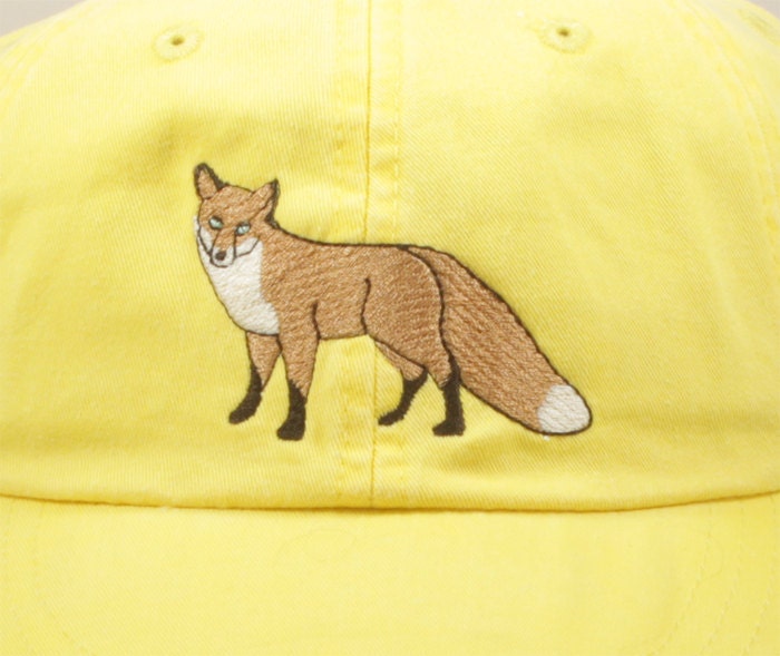 Fox Embroidered Hat Baseball Cap Red Fox Cap Fox Hat Dad - Etsy
