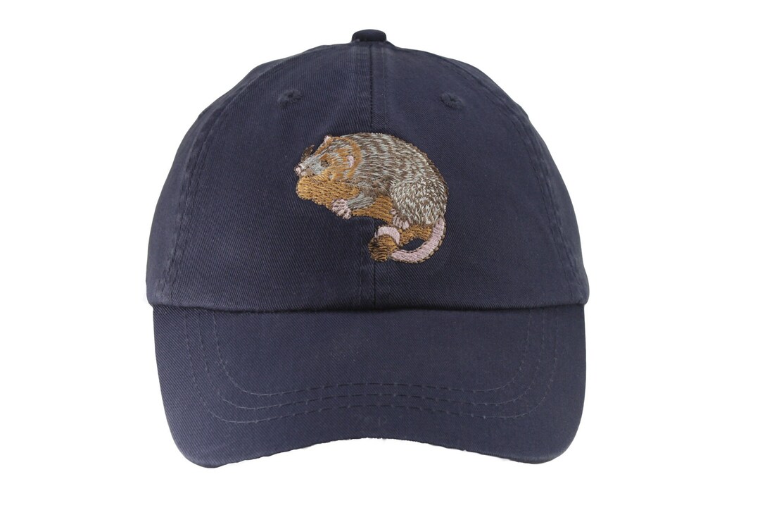 Opossum Embroidered Hat, Baseball Cap, Dad Hat, Hiking, Camping, Beach ...