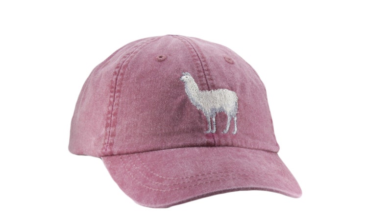Llama Embroidered Low Profile Dad Hat, Baseball Cap, Llama Lover Gift ...