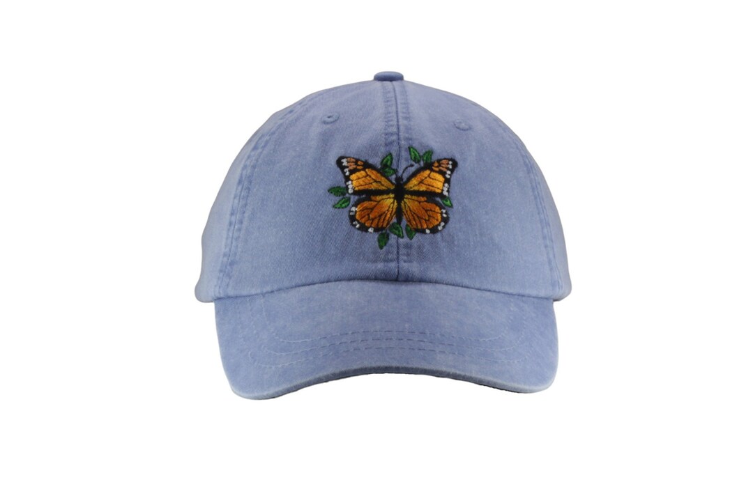 Monarch Butterfly Embroidered Low Profile Dad Hat, Baseball Cap, Sun ...