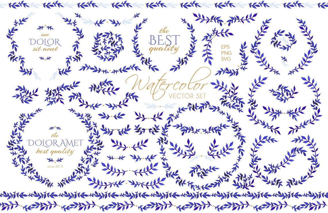 Frames Watercolor Clipart Border Clipart Classic Clipart - Etsy