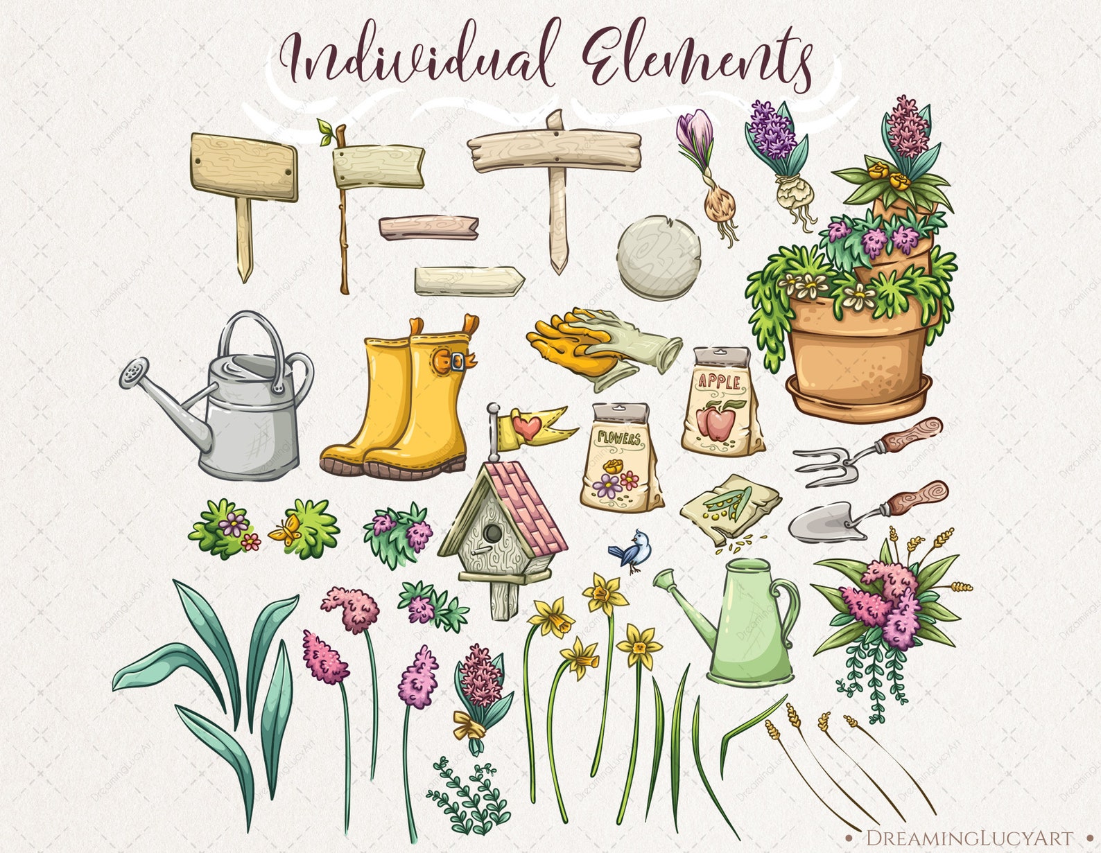 Gardening Tools Clipart, Farm Clipart, Spring Cleaning, Agriculture ...