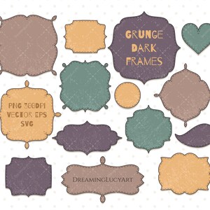 Frame Clipart Notes Svg Sign Clipart Tags Svg Planner - Etsy