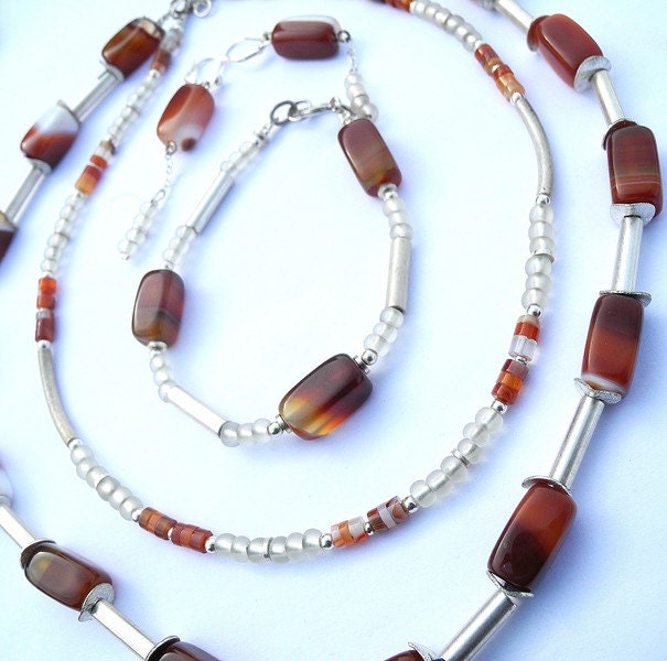 Petrified Fire Carnelian Necklace Carnelian Collier - Etsy
