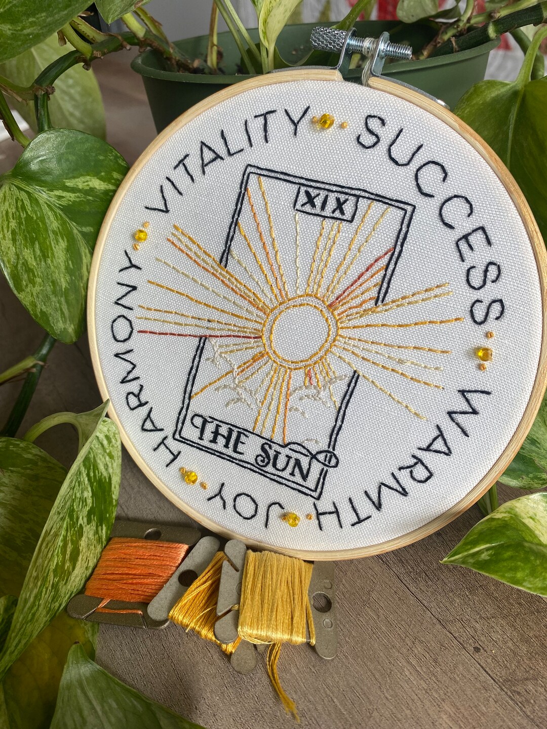 Tarot Card Embroidery Kit - the Sun - Stitch Kit - Etsy