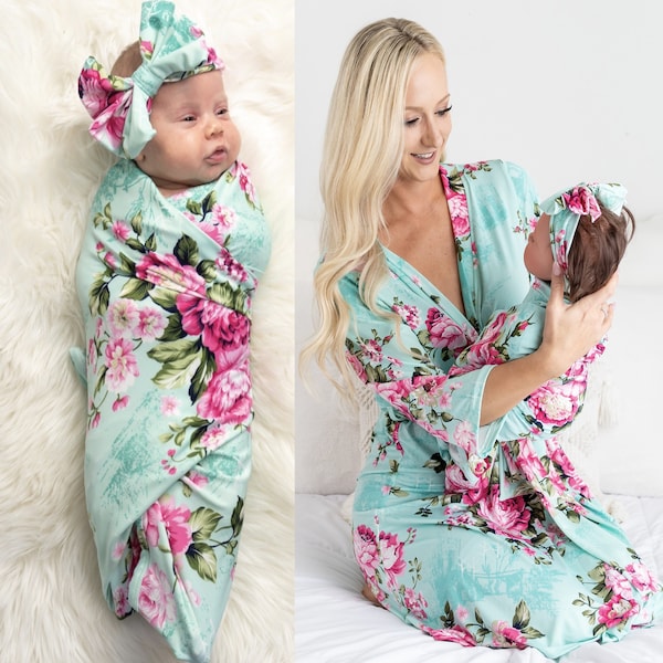 Mom and Baby Matching Hospital Outfits - Etsy
